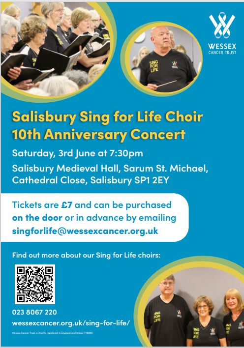 Our Salisbury Sing for Life choir is 10! - Wessex Cancer Trust